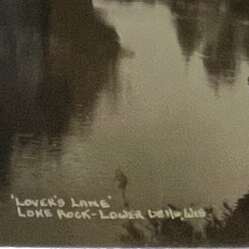 Lover's Lane, Lone Rock, Lower Dells, Wisconsin, vintage post card RPPC ...