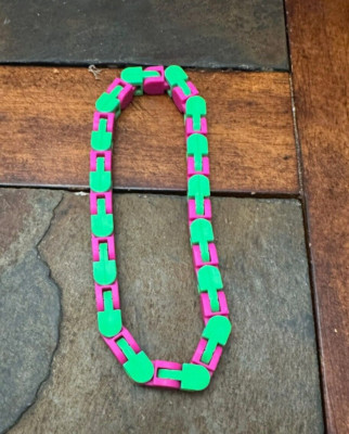 Wacky Tracks Snap and Click Fidget Toy slightly used ~ 14" long purple ...