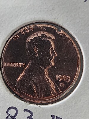 1983 D Lincoln Memorial PENNY ERROR V.D.B.Slanted D Mint Mark Rare | eBay