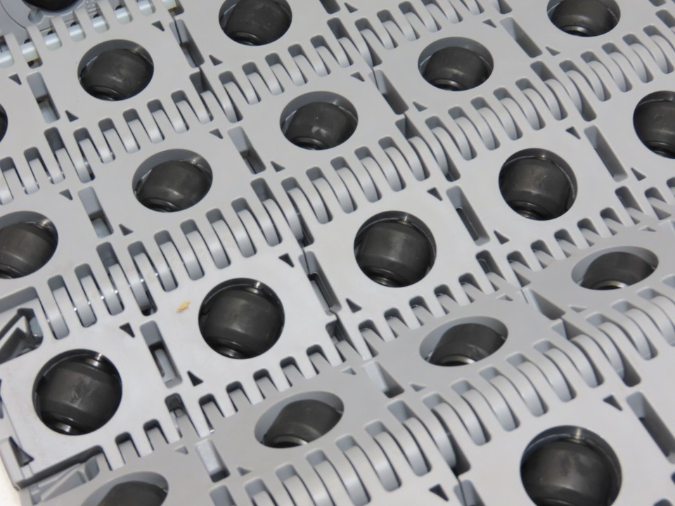 Intralox 400 Series 16" Wide 2" pitch 45 Degree Roller Top Conveyor ...
