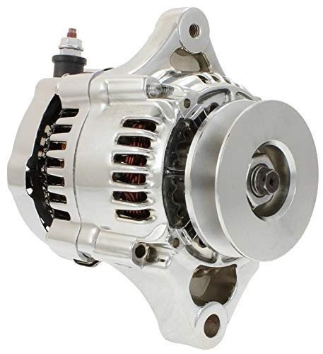 Professional Grade 16 Volt 70 Amp Chrome Mini Alternator for Street Rod ...