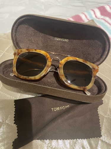 TOM FORD SUNGLASSES. Womens. ALEX 02 TF 541 52E 51-21 245 Blonde ...