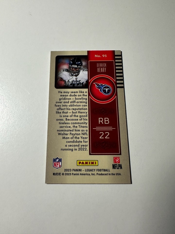2023 Panini Legacy Derrick Henry Mini Bronze Prizm 1/75 Titans #95 | eBay
