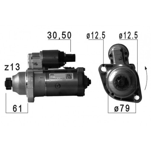 MOTORINO AVVIAMENTO EM602Q 0 001 153 009 2M9 110 21E ESW20ER123 ...
