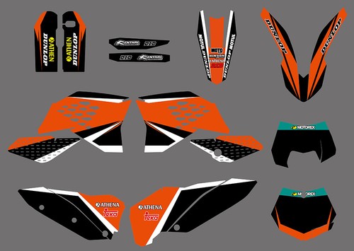 Graphics Kit Fender Decals Deco For KTM 125 150 SX 250 350 450 SXF XCF ...