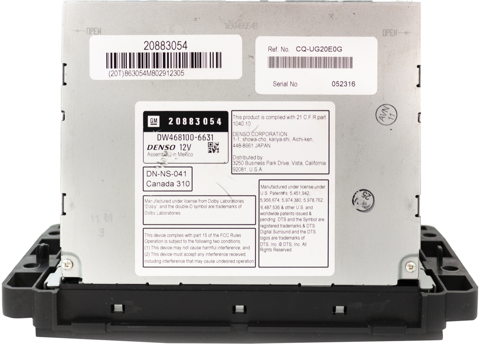 2011 GMC Yukon XL 1500 Radio & Display Screen 20883054 OEM for sale ...