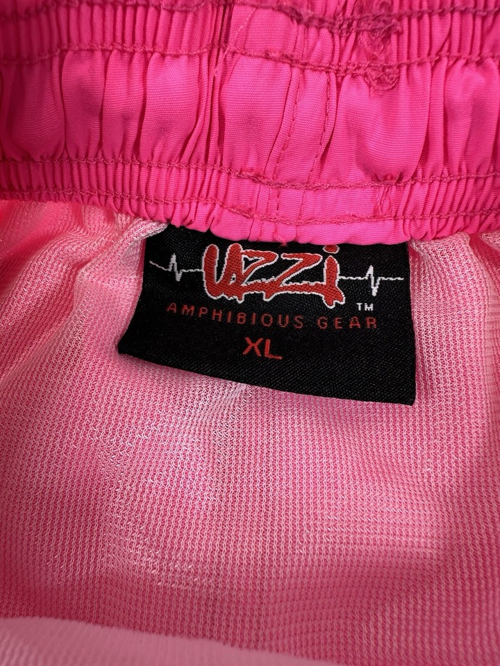 UZZI Amphibious Dive Gear Swim Trunks Nylon Shorts Hot Neon PInk XL VTG ...