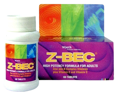 Z-Bec High Formula Multivitamins Potency Adults 60 Tablets Zinc Health ...
