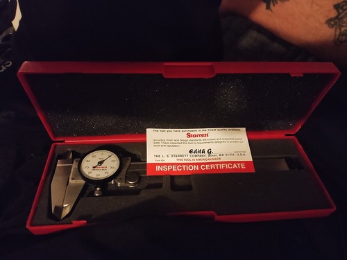 Starrett 120A-6 Dial Caliper - White Face- In Box 49659645149 | eBay