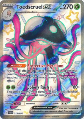 Holo Toedscruel ex - 213/091 Shiny Ultra Rare Paldean Fates Pokemon TCG ...
