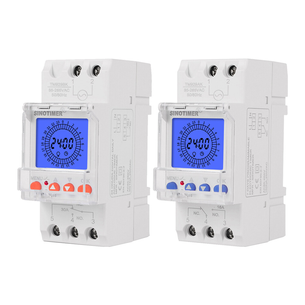 24h 15 Minutes Interval Din Rail Smart Analog Timer Digital Analogue ...
