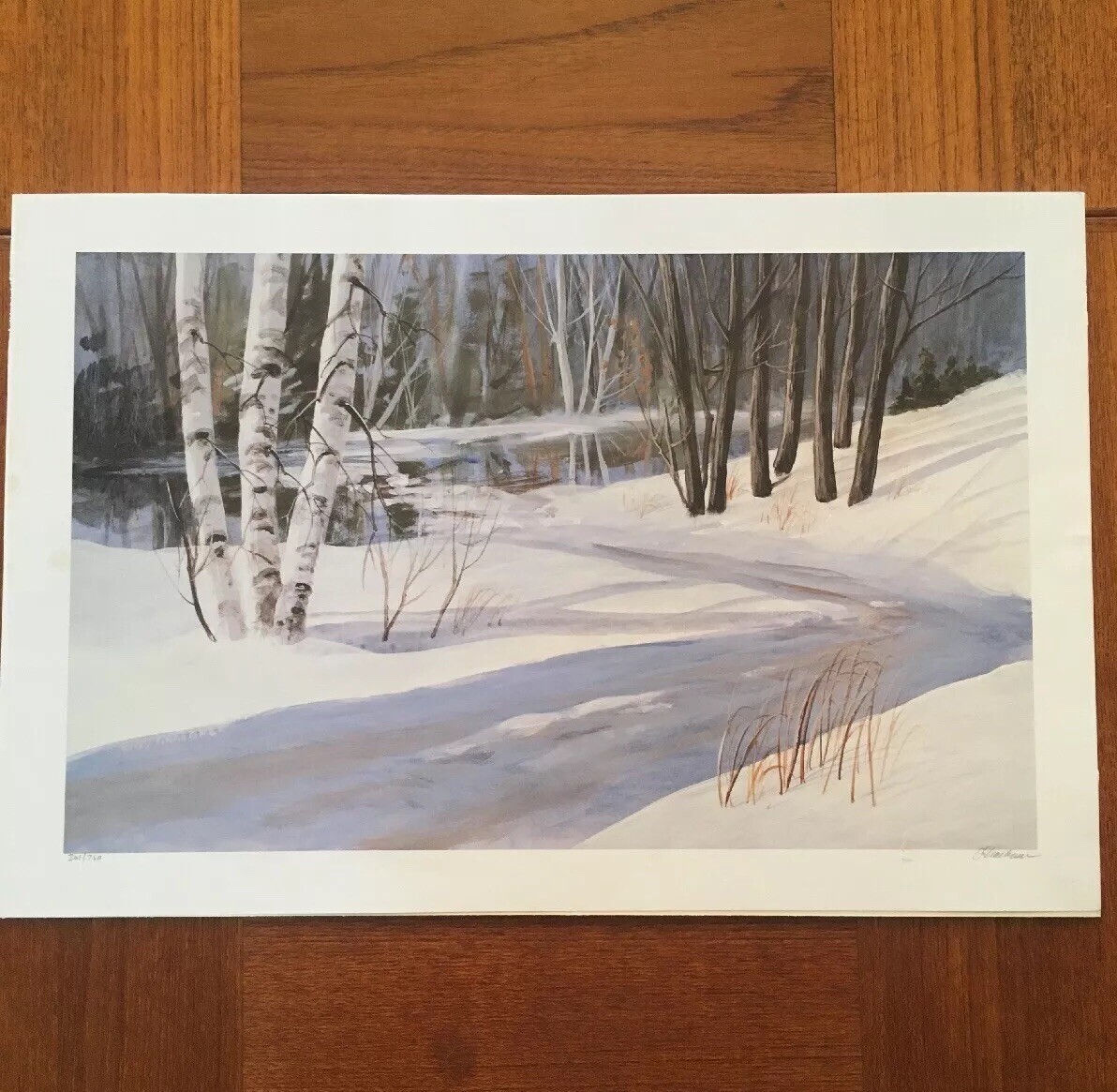 Diane Graebner Winter Landscape Scene 1989 Signed Limited Ed. Art Print ...