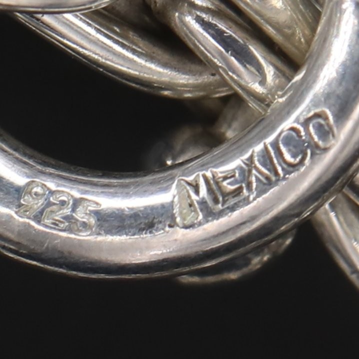 VTG Sterling Silver - MEXICO 12mm Pebbled Rope Chain 19" Heavy Necklace ...