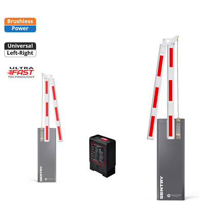 SENTRY BRUSHLESS Electric Folding 180 Degree Boom Barrier Gate High ...