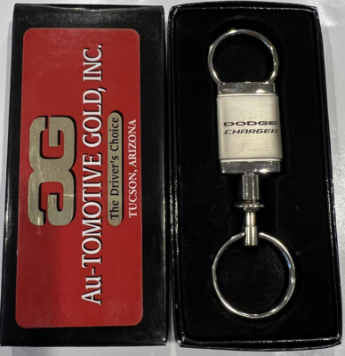 DODGE CHARGER Chrome Silver Aluminum Valet Keychain Licensed | eBay
