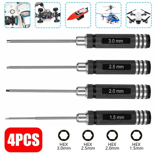 4pcs Hex Nut Screw Driver Set RC Car Repair Tools Kit 1.5mm 2.0mm 2.5mm ...