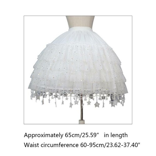 Crinoline Petticoat Short Half Slip 2 Hoops for Bridal Dress Vintage ...