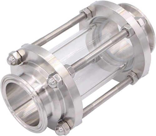2" In-Line Sight Glass w/ Clamp End - Sanitary Straight Sight Glass ...