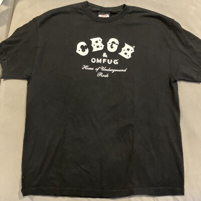 RARE - Original CBGB Tag - CBGB & OMFUG - Black T Shirt - Men's Size XL ...