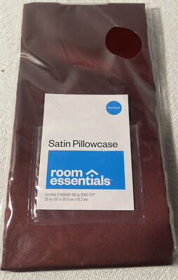 Standard Satin Solid Pillowcases , Room Essentials™, Red , 1 Pillowcase ...
