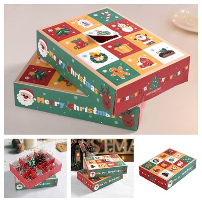 5PCS Multicolor Christmas Empty Blind Boxes 12 Grids Surprise Blind ...