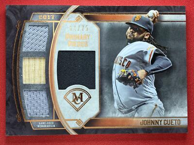 2017 Topps Museum Collection #SPR-JC Johnny Cueto Quad Relics Copper ...