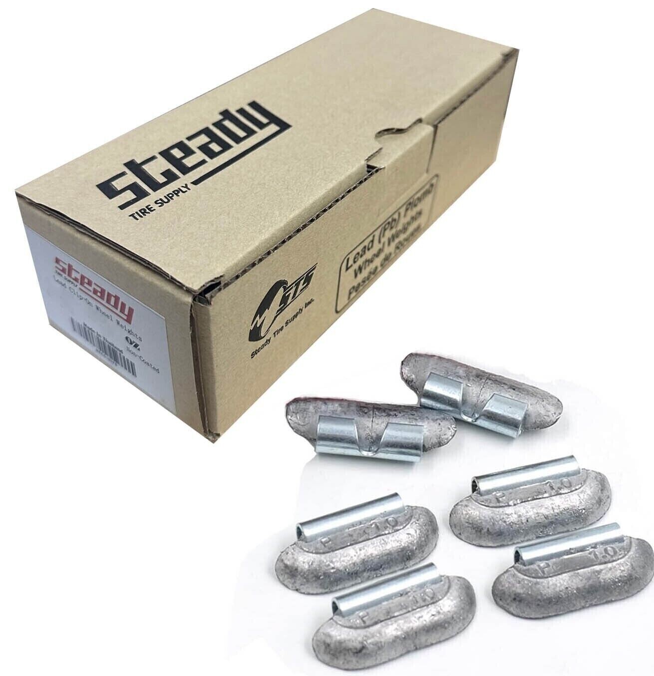 Passenger Car Steel Rim Clip on Wheel Weights 1.00 Oz REG P Style Lead ...