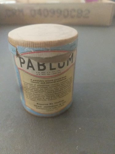 Vintage Pablum baby cereal packaging cardboard paper Mead Johnson & Co ...