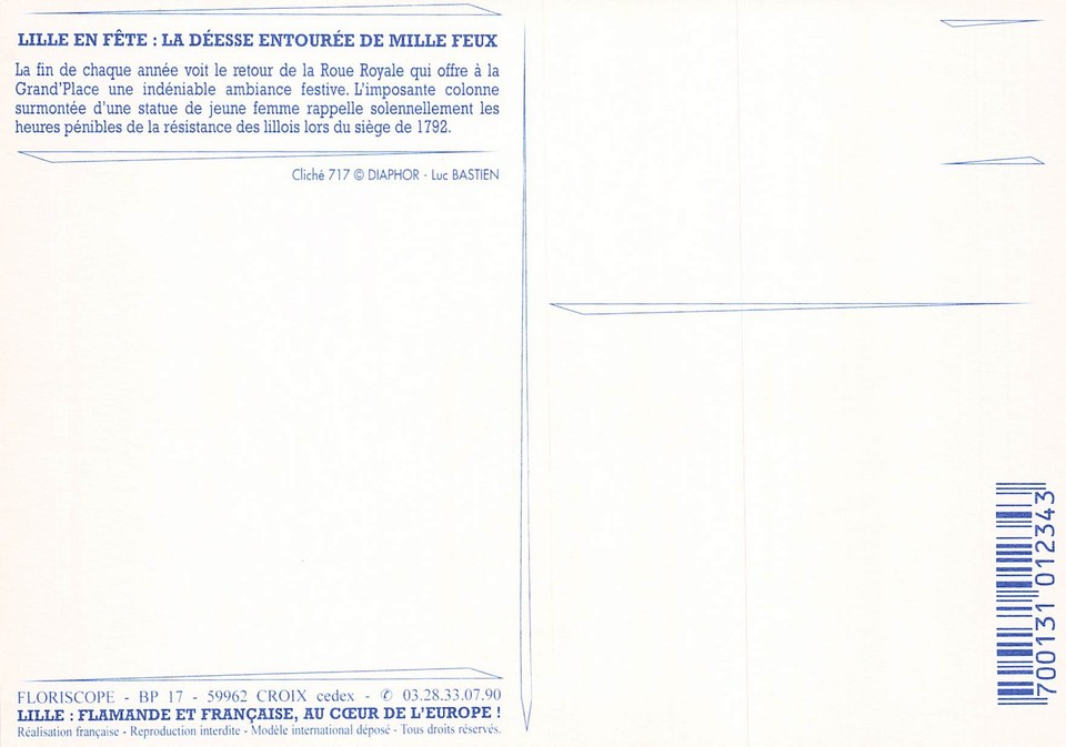 59 LILLE LA DEESSE SUR LA GRAND PLACE | eBay