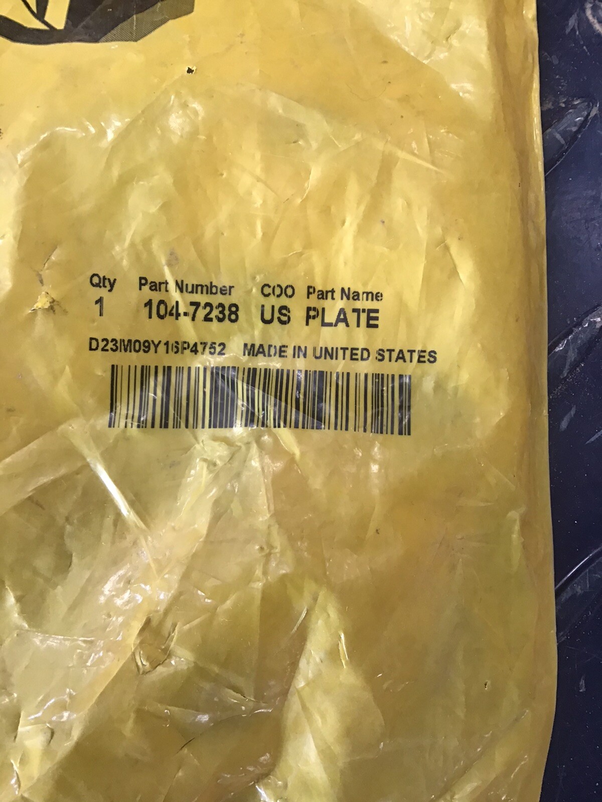 CATERPILLAR PLATE 104-7238 D05M05Y08P4723 1047238 | eBay