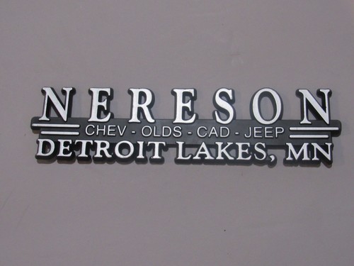 Vintage Nereson Chevrolet Detroit Lakes Minnesota Plastic Dealer Badge ...