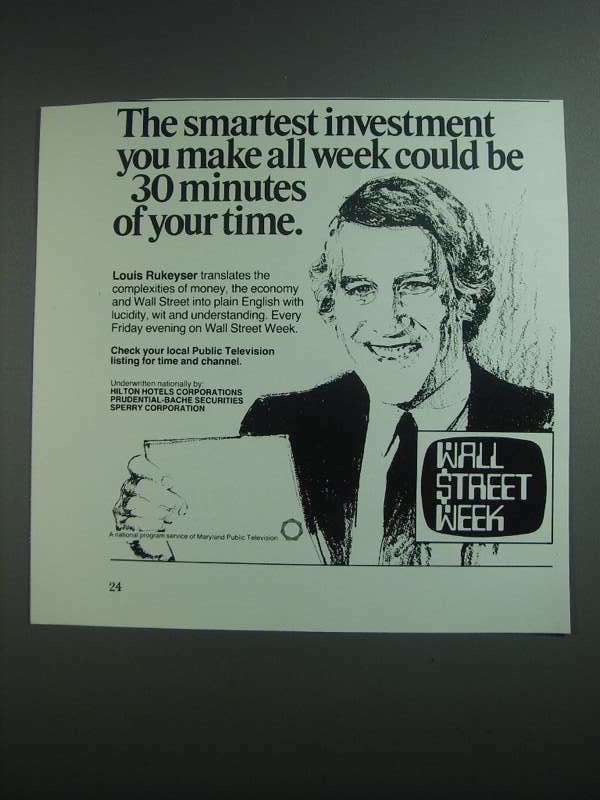 1984 Wall Street Week PBS TV Show Ad - Louis Rukeyser | eBay