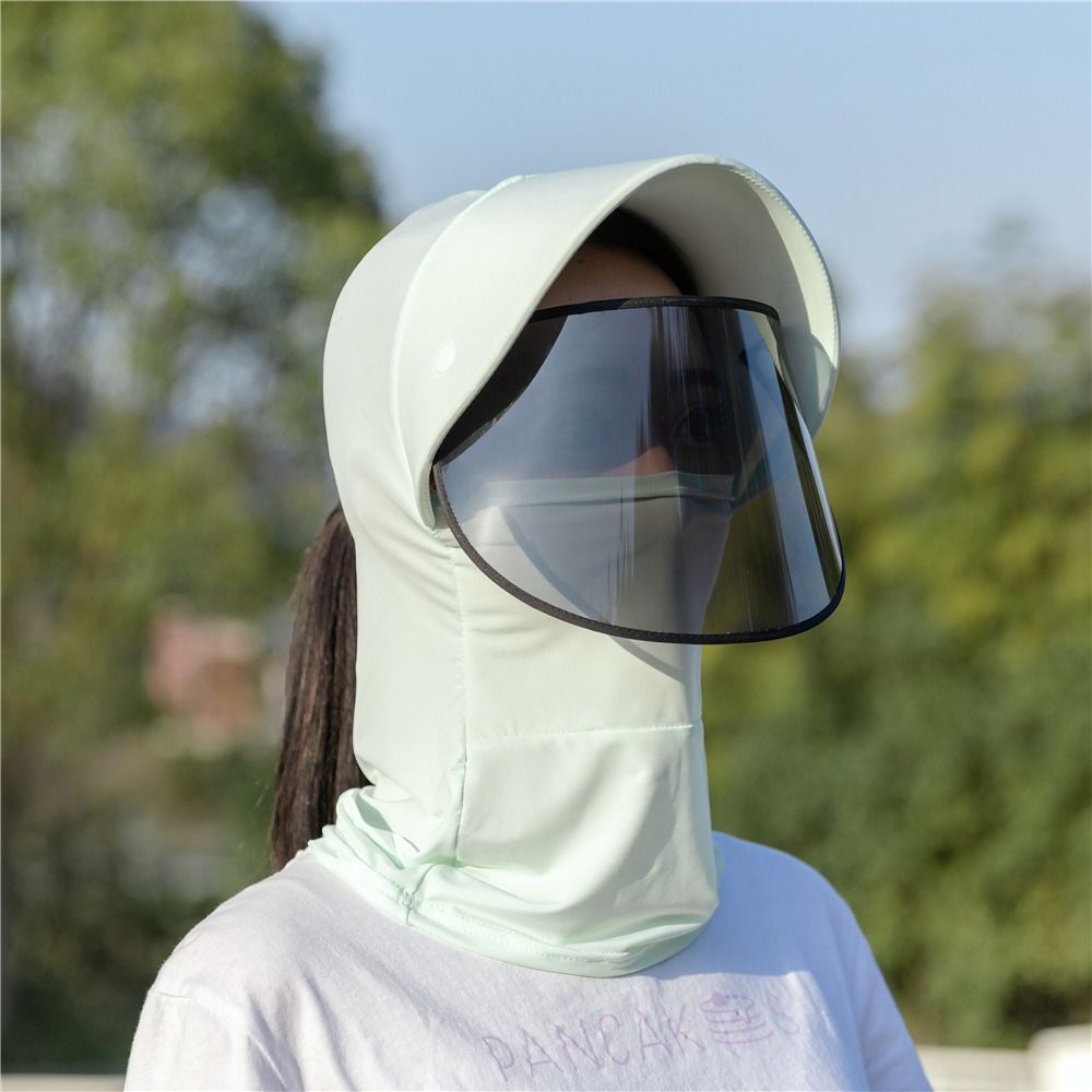 UV Protection Women Summer Sun Hat Wide Brim Face Cover Sunscreen Hat ...