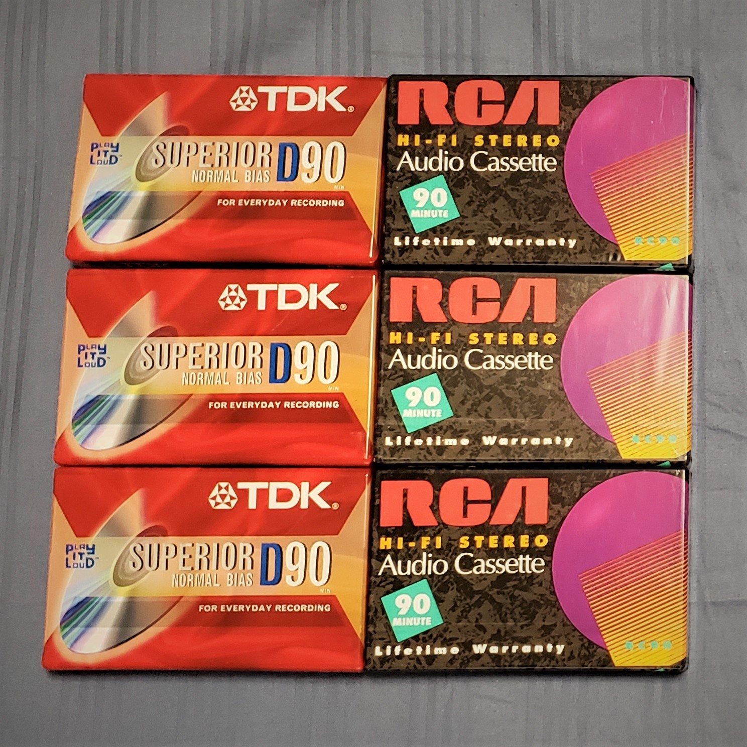 Lot of 6 Blank Audio TDK Superior D90 & RCA HI-FI 90 Cassettes | eBay