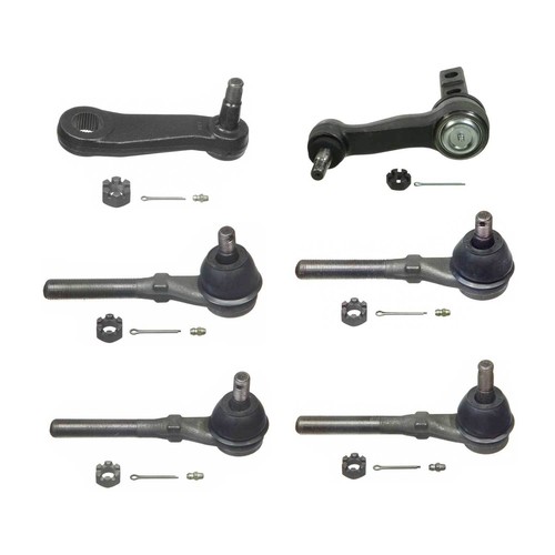 MOOG Front Inner & Outer Tie Rod Ends Kit w/ Pitman & Idler Arm Set for ...