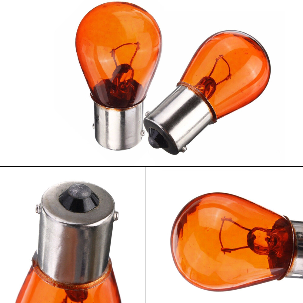 2pcs 12V Amber Bulb 1156 P21W BA15S 581 Bayonet Base Lamp 21W Turn ...