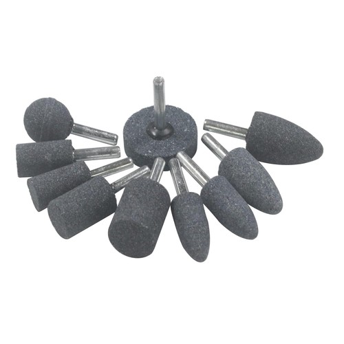 10 Pcs Rotary Grinding Stone 1/4 Inch Shank Abrasive Stones for Metal ...