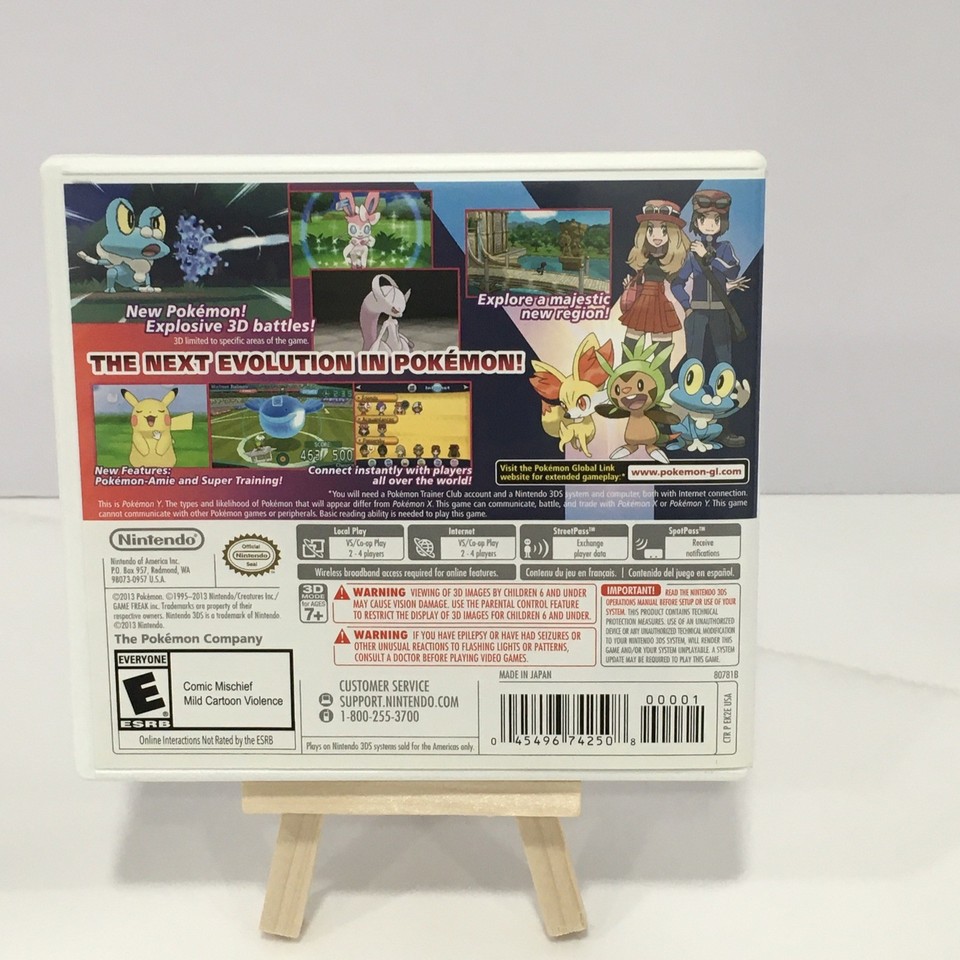 Pokemon Y - Nintendo 3DS - Complete CIB With Manual Authentic New Other ...