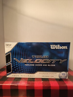 Wilson Tour Accuracy Tour Velocity Golf Balls 15 Count Reduces Hooks ...