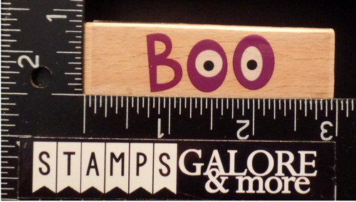 G-Studio Rubber Stamps HALLOWEEN BOO WITH EYES SAYING #BIN-3 | eBay