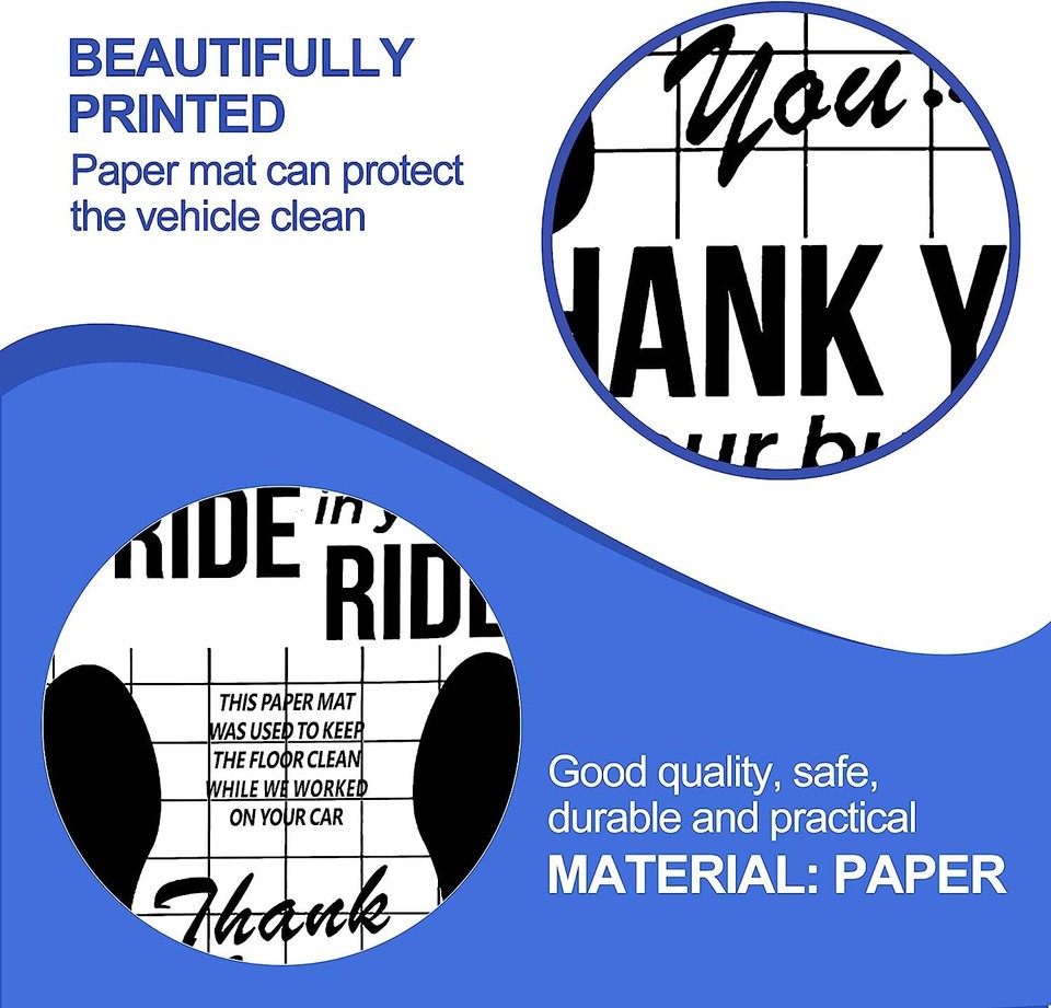 Car Floor Mat Paper Disposable Mats Truck Vehicle Auto Interior ...