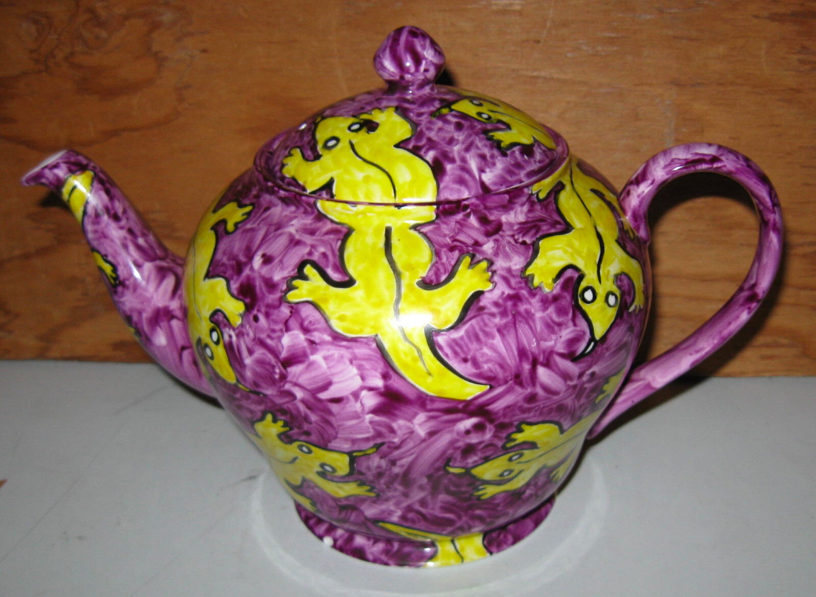 Ensemble de thé rare ASTRIG AKSERALIAN 20 pièces avec geckos jaunes sur ...