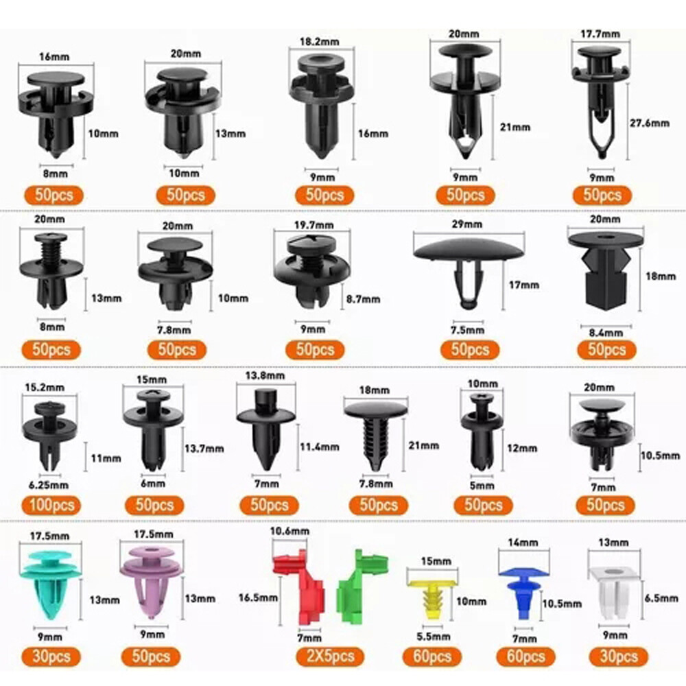 1211PCS Car Retainer Clip & Fasteners Kit 22 Sizes Automotive Push Q8Y7 ...
