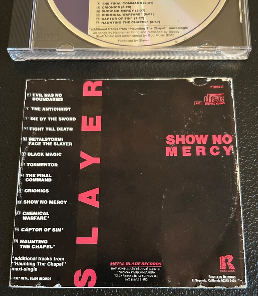 Slayer - Show No Mercy (CD, 1987) ORIGINAL + 3 Haunting the Chapel ...