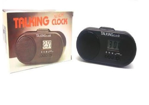 TALKING SPANISH HUMAN VOICE SPEAKING Battery Power Snooze Alarm Clock ...
