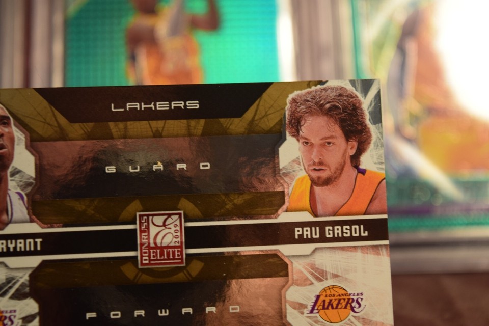 2009-10 Donruss Elite Teamwork GOLD Kobe Bryant Pau Gasol /100 Sharp ...