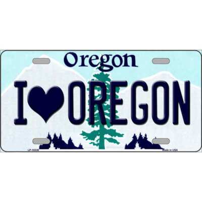 I Love Oregon Metal Novelty License Plate Tag LP-10339 | eBay