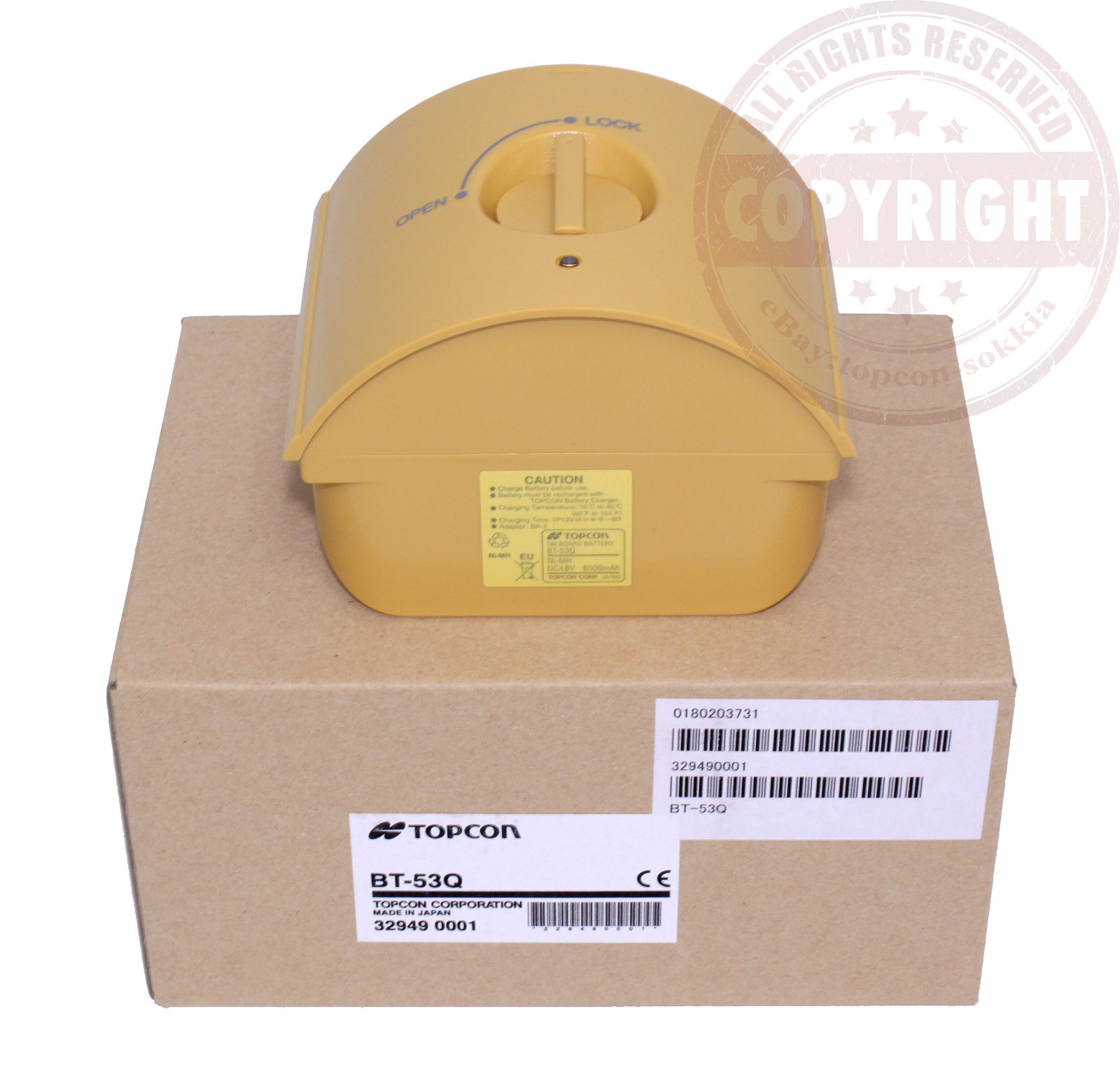 NEW! TOPCON BT-53Q RECHARGEABLE BATTERY FOR TP-L3,TP-L4,TP-L5 PIPE ...