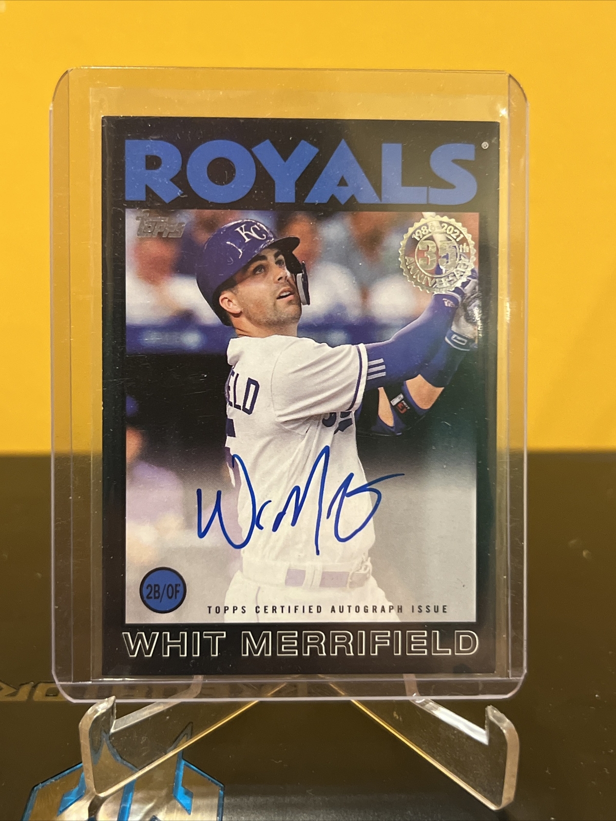 WHIT MERRIFIELD 2021 Topps 1986 35th Anniversary Black AUTO / AUTOGRAPH ...