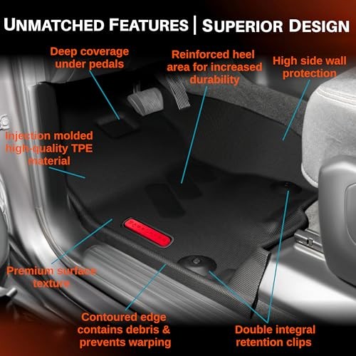 Elite Floor Mats for RAM 1500 Crew Front & Rear with Storage (2019-2026 ...